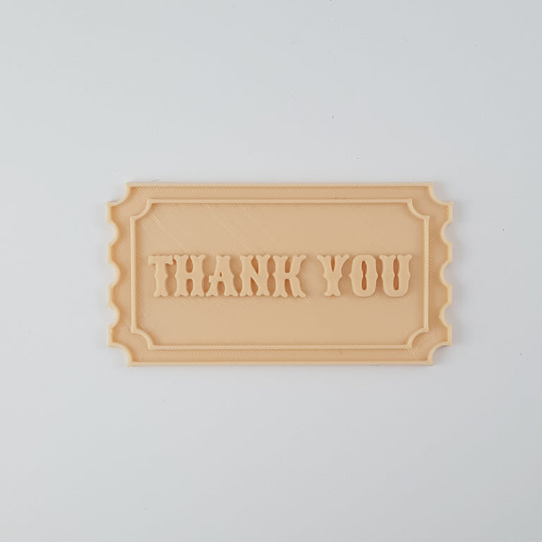Ticket Cutter & Embosser Set (Little Biskut) | Custom Cookie Cutters