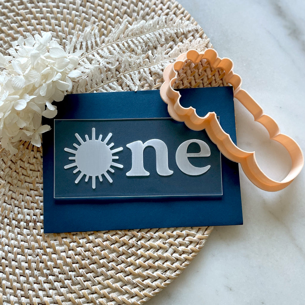 Sun One Cutter & Debosser Set (Little Biskut) | Custom Cookie Cutters