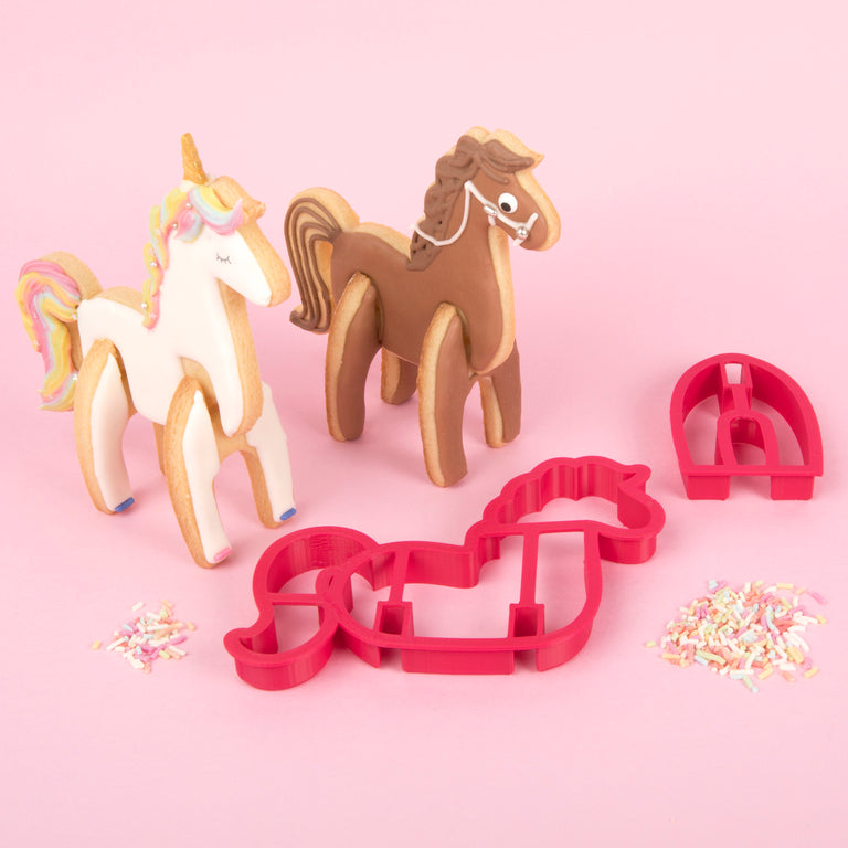 Horse Unicorn 3D Standing Cookie Cutter | Custom Cookie Cutters