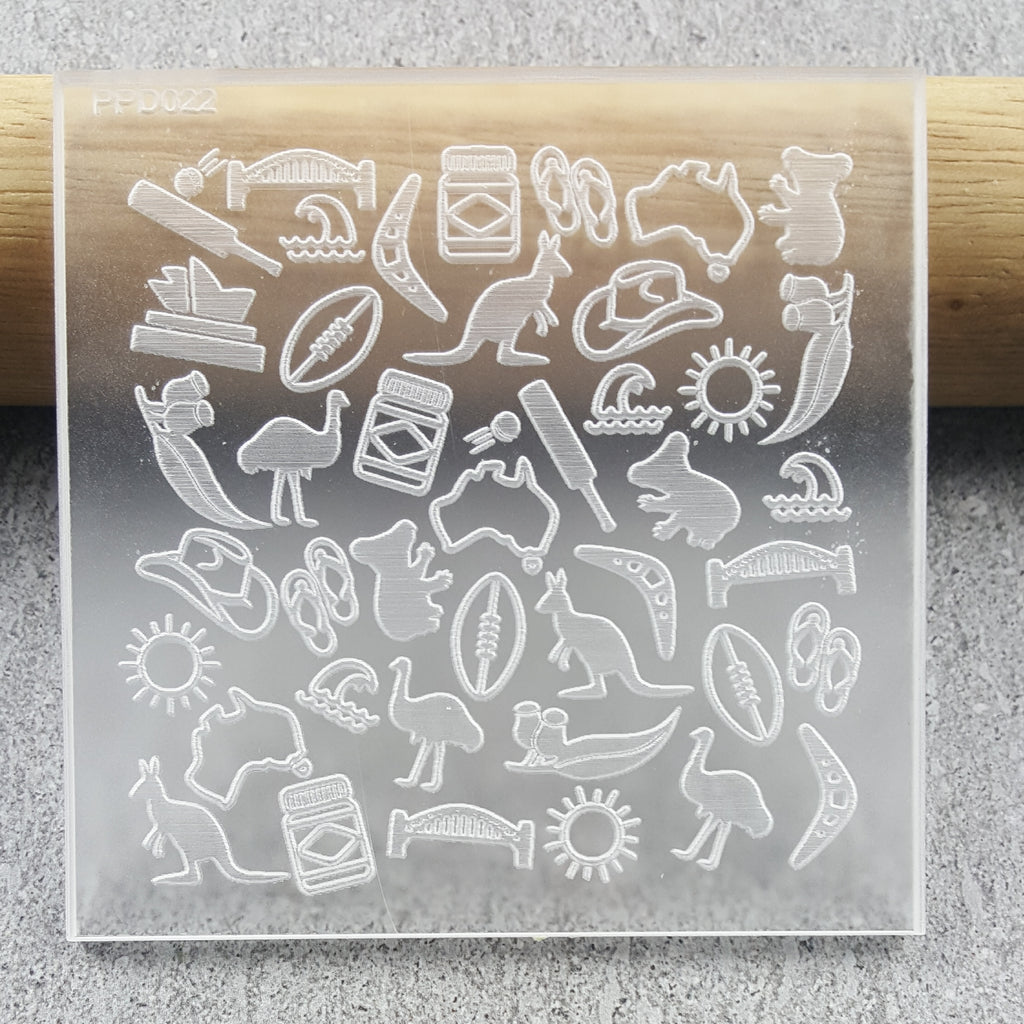 Aussie Pattern Plate | Custom Cookie Cutters