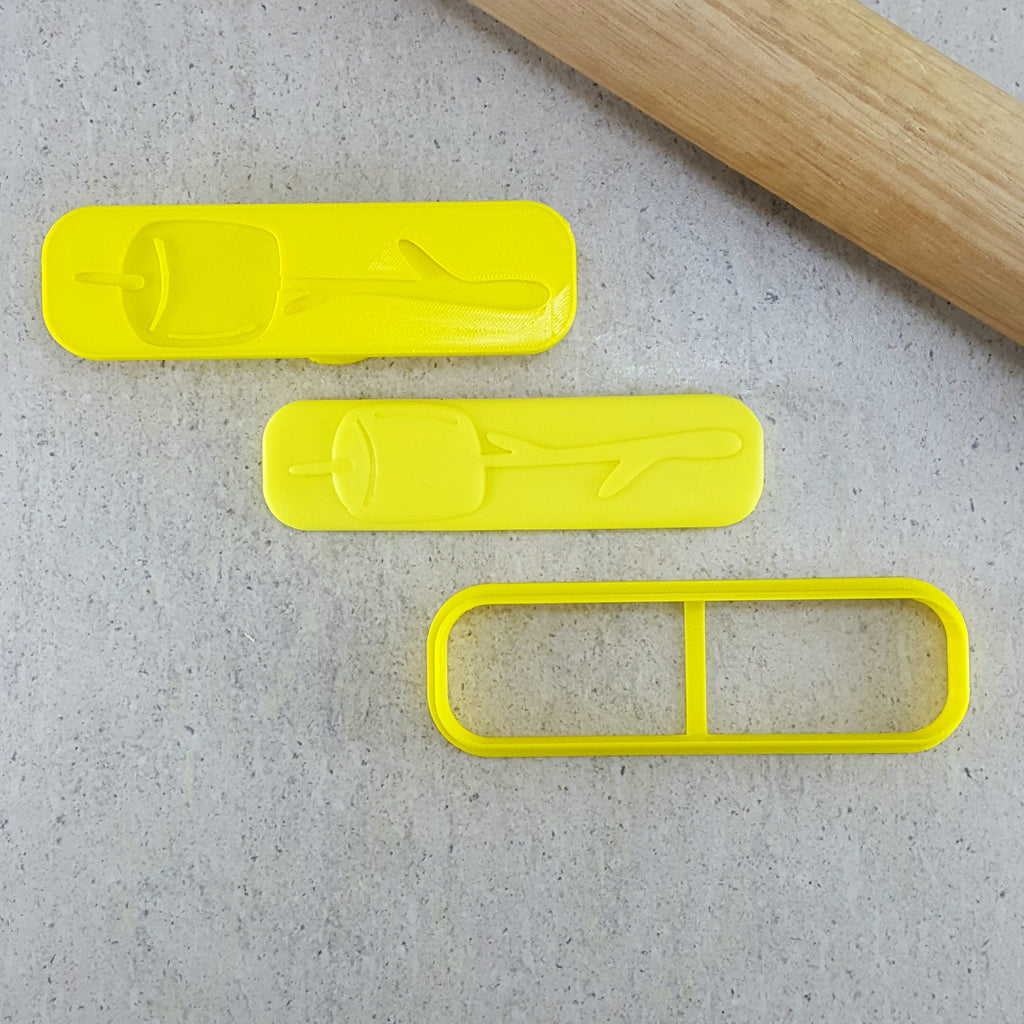 Marshmallow Stick Cutter and Embosser Set | Custom Cookie Cutters