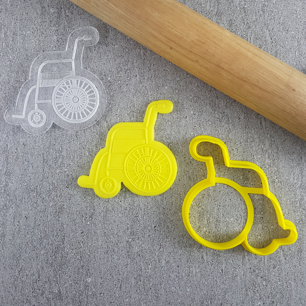 Wheelchair Cutter and Debosser Set | Custom Cookie Cutters