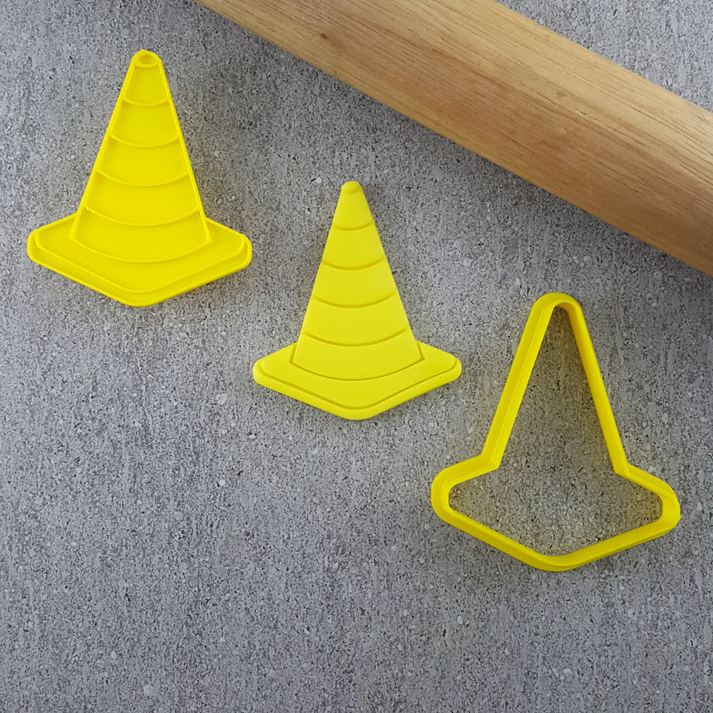 Traffic Cone Cutter & Embosser Set | Custom Cookie Cutters