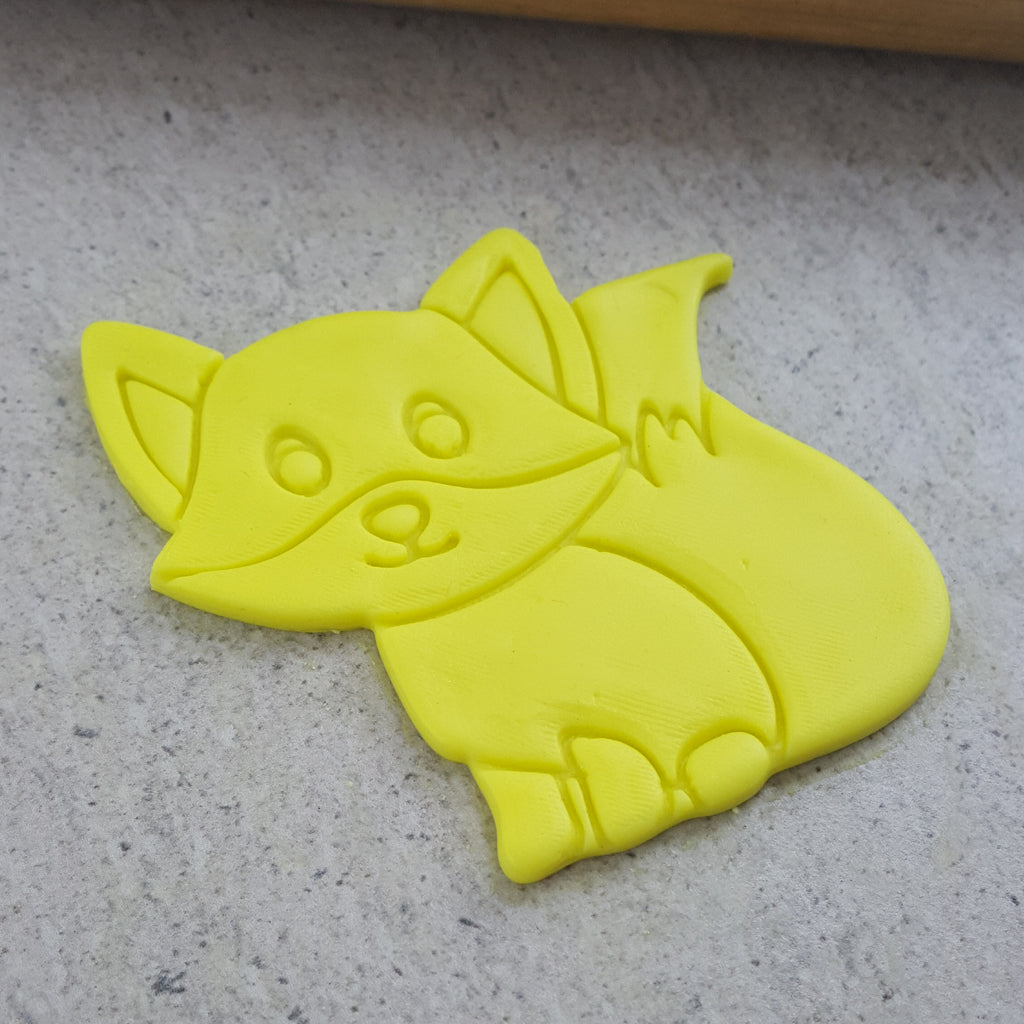 Fox Cutter and Embosser Set | Custom Cookie Cutters