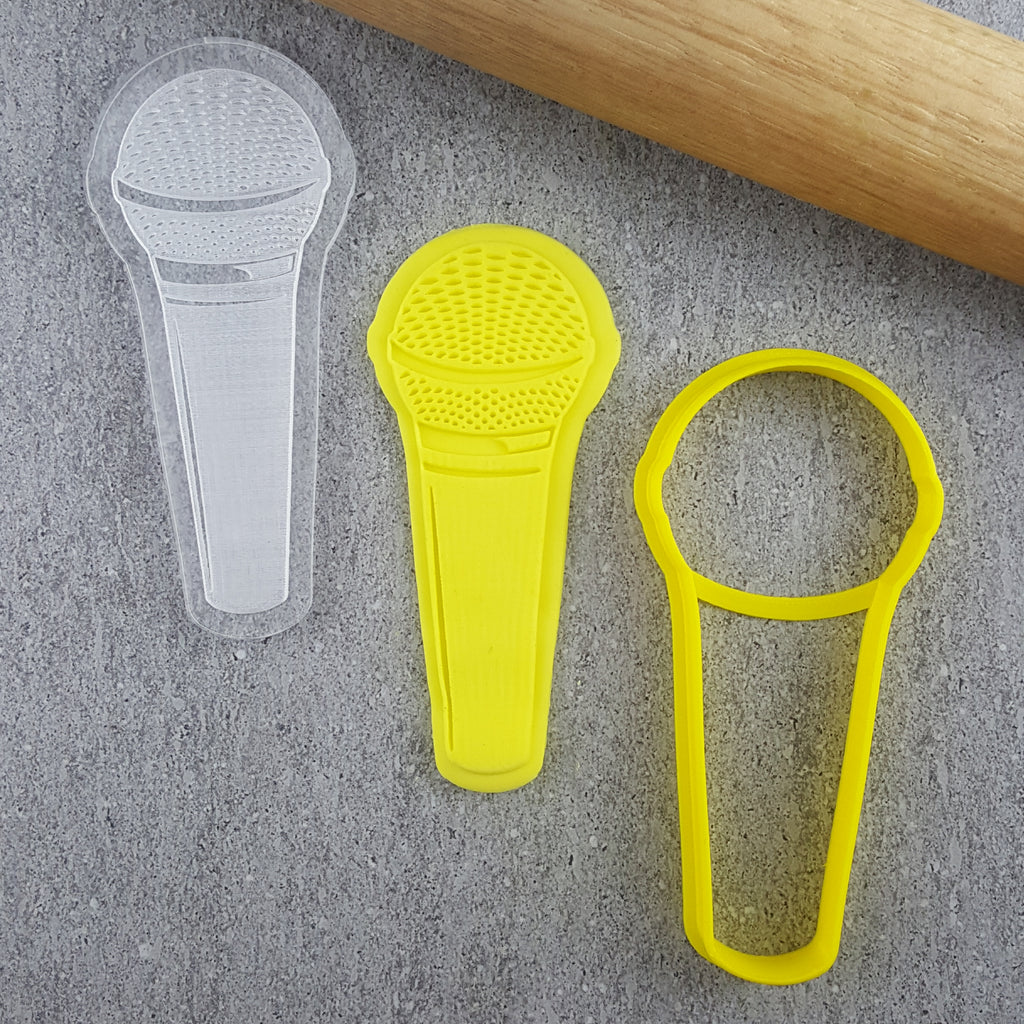 Microphone Cutter and Debosser Set | Custom Cookie Cutters
