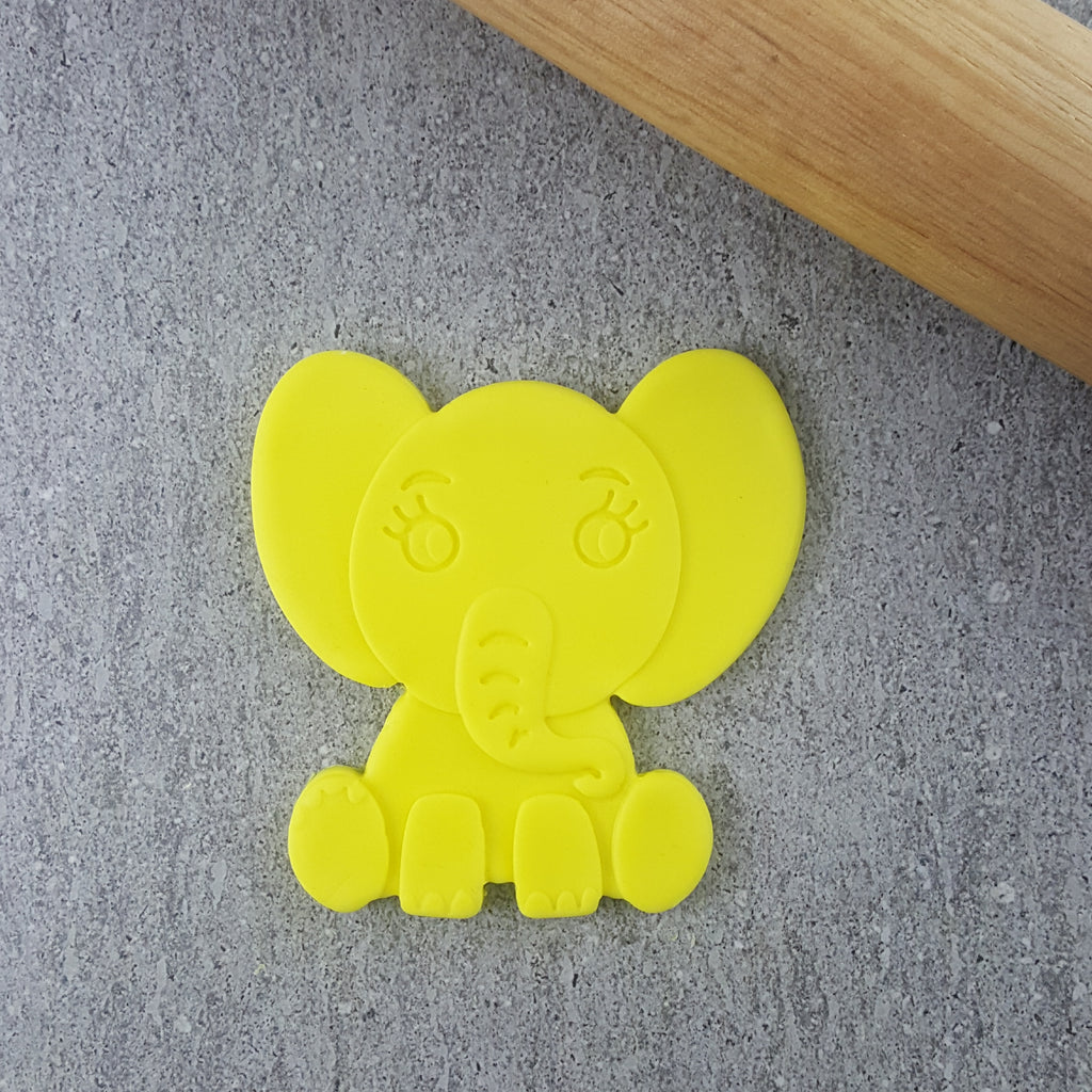 Elephant Cutter and Embosser Set | Custom Cookie Cutters