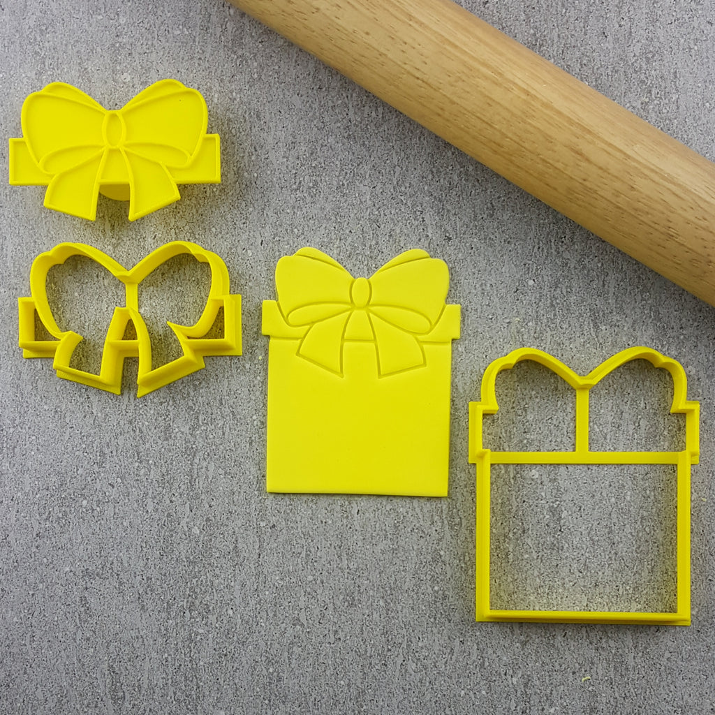 Present Embosser & Cutter Set | Custom Cookie Cutters