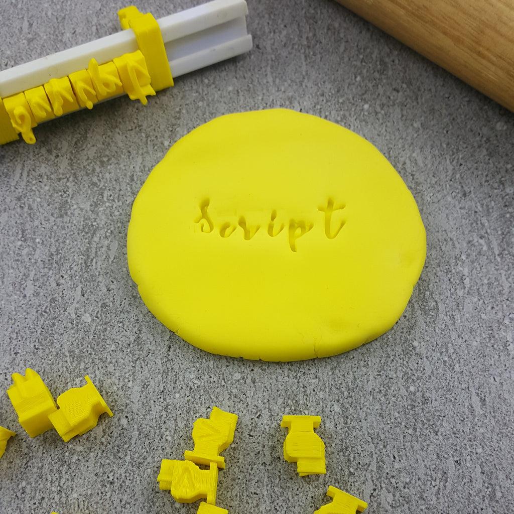 V2 Script Stamps | Custom Cookie Cutters