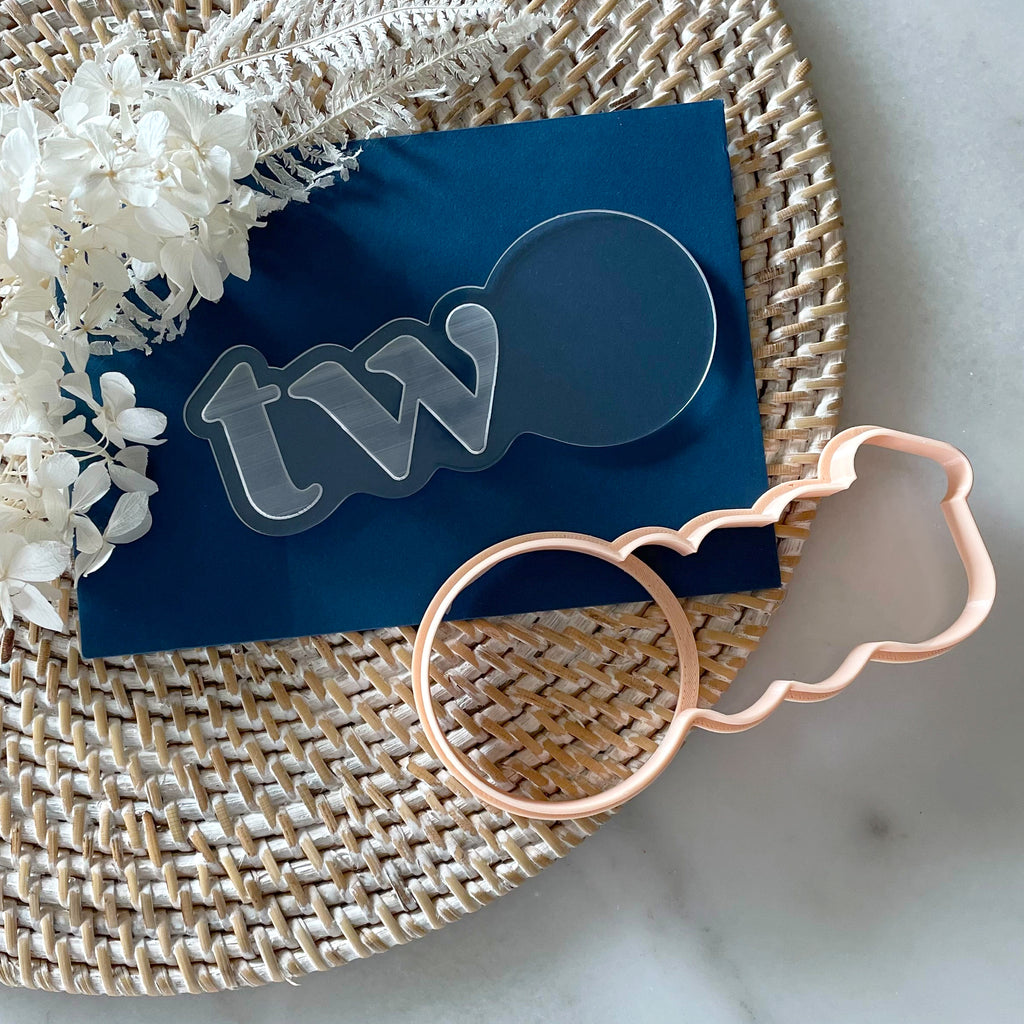 Blank Two Cutter and Debosser Set (Little Biskut) | Custom Cookie Cutters