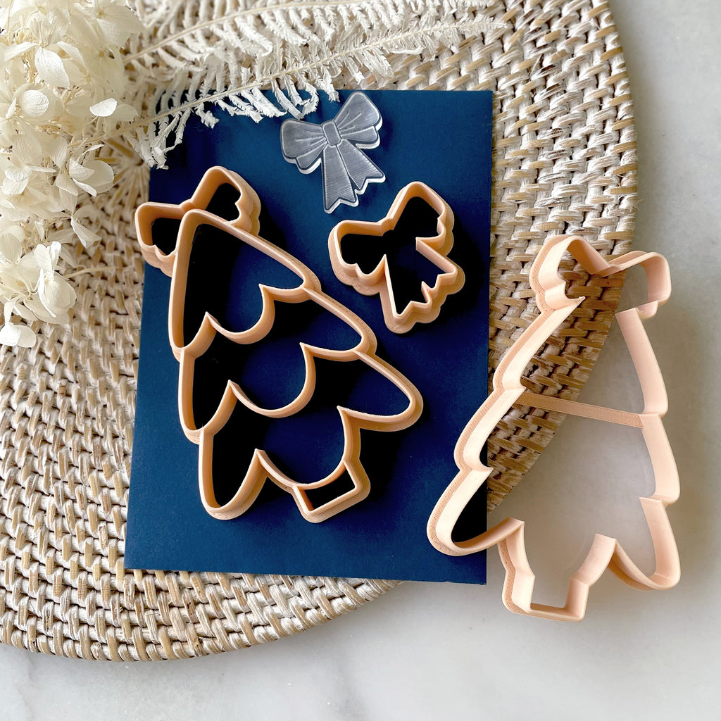 Christmas Tree Cutter & Debosser Set (Little Biskut) | Custom Cookie ...