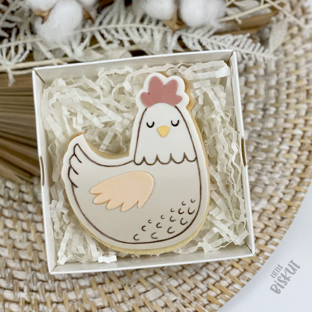 Hen Cutter & Debosser Set (Little Biskut Level Up!) | Custom Cookie Cutters