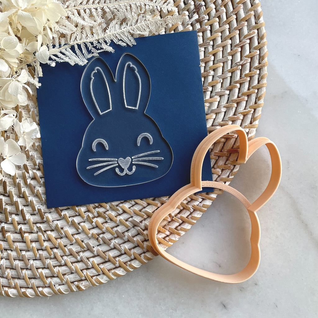 Rabbit Cutter and Debosser Set (Little Biskut) | Custom Cookie Cutters