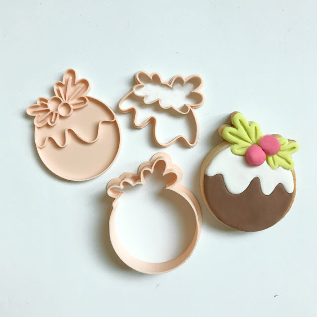 Mini Christmas Pudding Cutter & Embosser Set (Little Biskut) | Custom ...