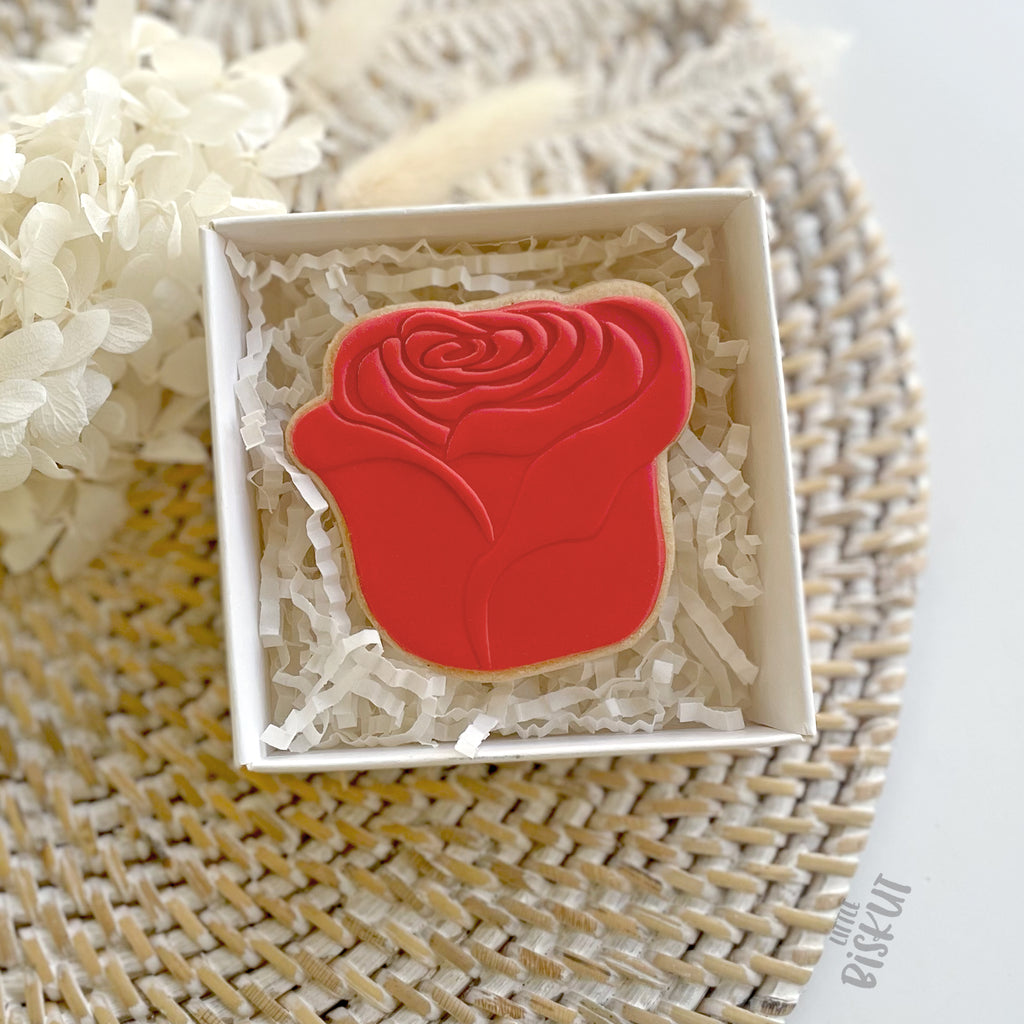Rose Cutter & Embosser Set (Little Biskut) | Custom Cookie Cutters