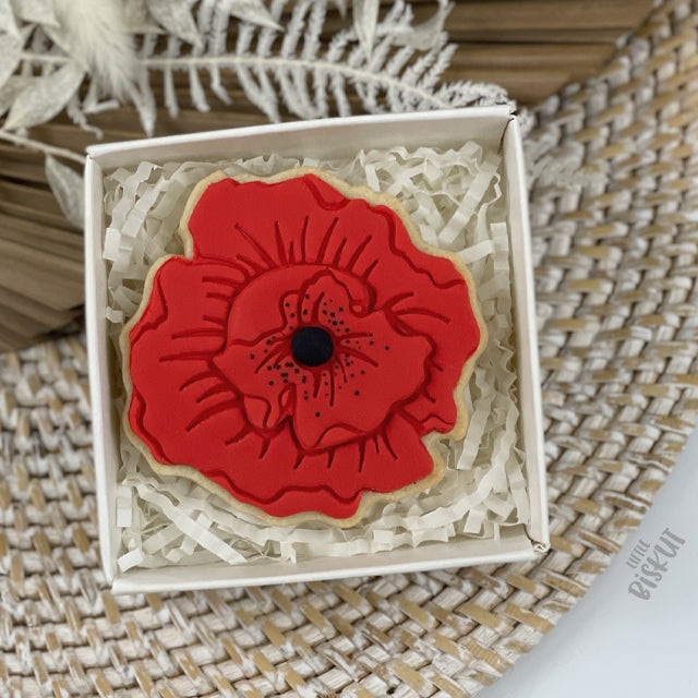 Poppy Flower Cutter and Embosser Set (Little Biskut) | Custom Cookie ...
