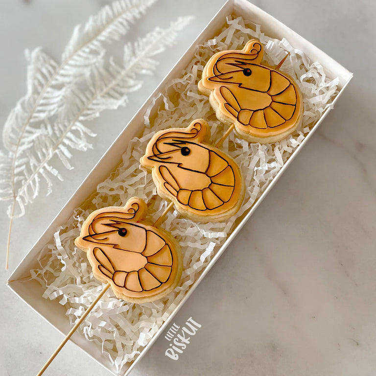 Prawn/Shrimp Cutter and Debosser Set (Little Biskut) | Custom Cookie ...