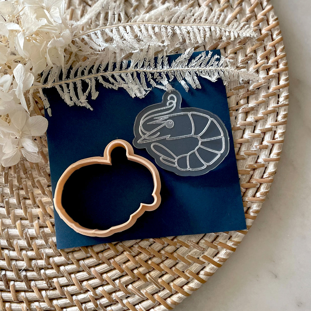 Prawn/Shrimp Cutter and Debosser Set (Little Biskut) | Custom Cookie ...